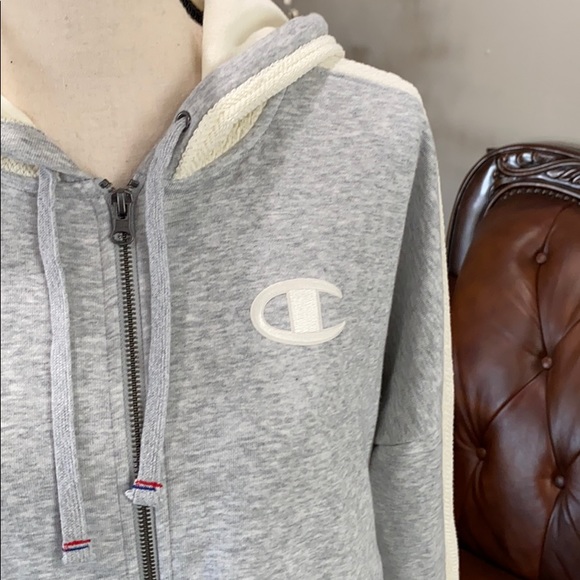 Champion | Tops | Champion Heritage Herringboneaccent Zip Hoodie | Poshmark